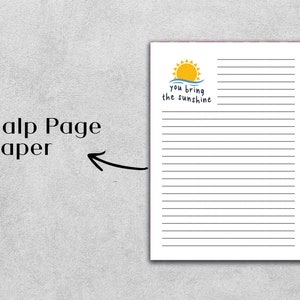 Printable Sun Sticker Lined Note Paper, Digital to Do List and Task ...
