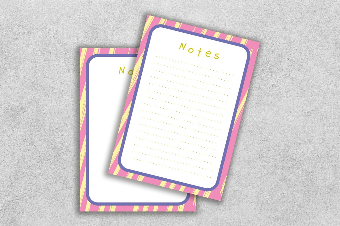 Important Notes Note Paper, Lined/unlined Printable Paper for School ...