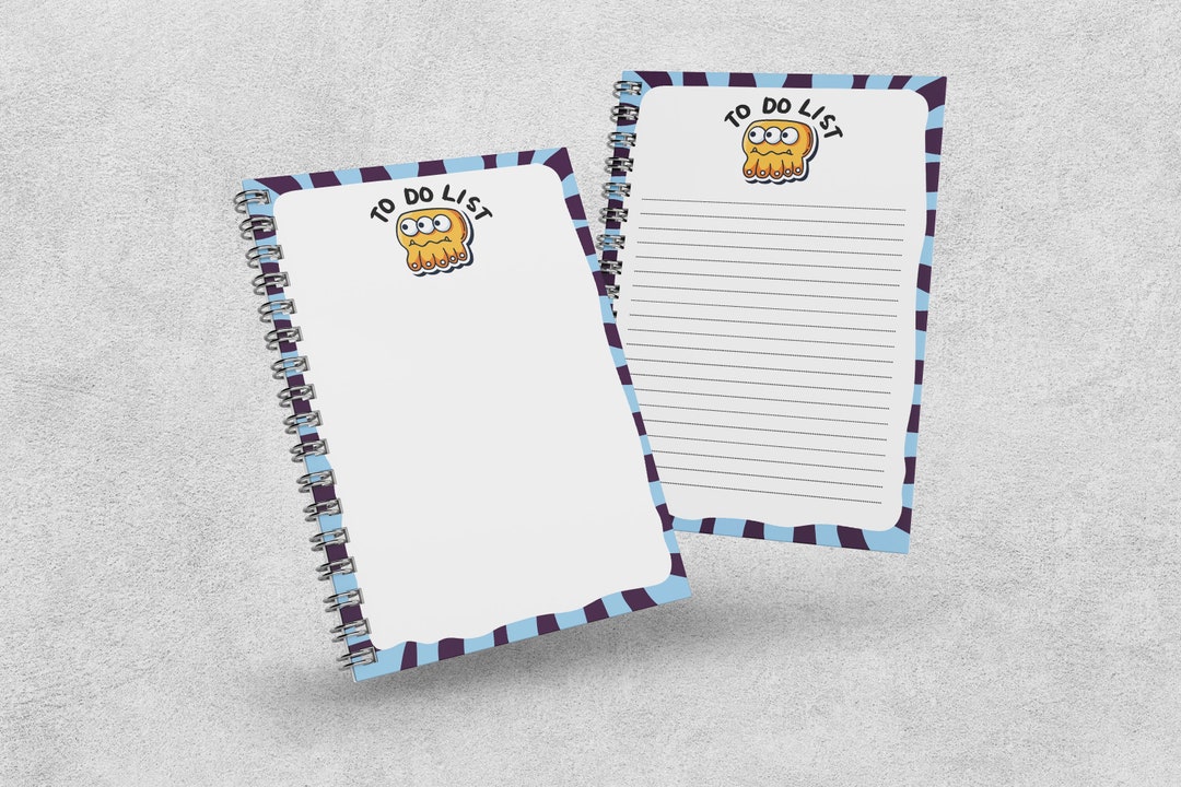 Printable Cute to Do List Paper, Digital Notebook Paper Design With and ...