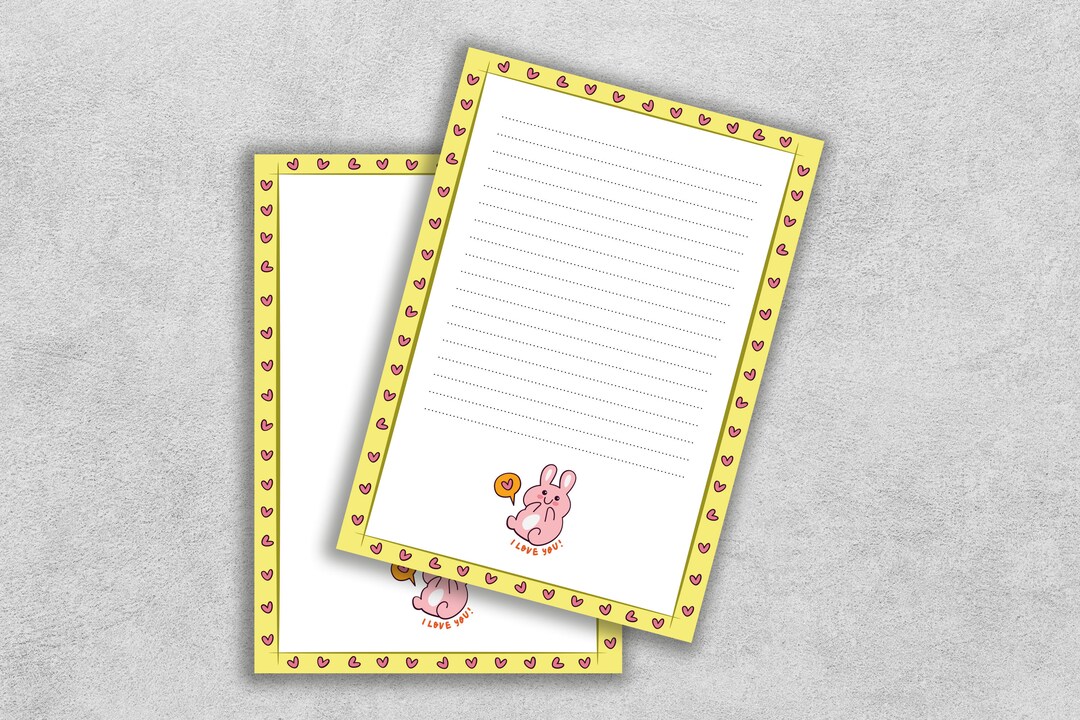 Printable Funny and Cute Notebook Paper, Text Paper Design With and ...