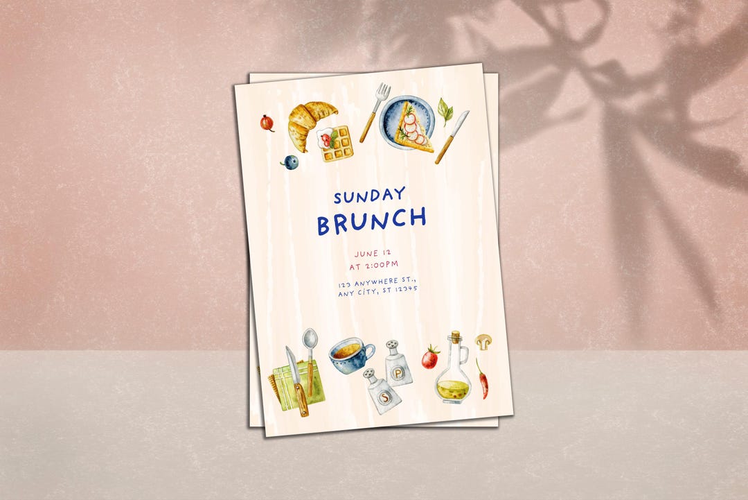 Editable Brunch Menu Template, Instant Download and Printable ...