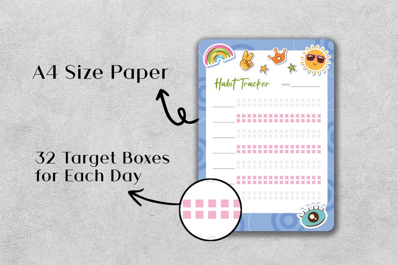 Cute Weekly Habit Tracker, Printable Routine Tracker, 7 Day Habit ...