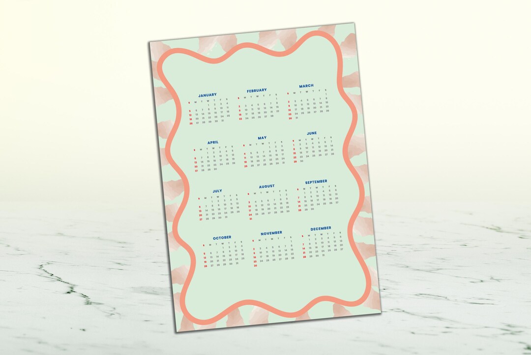 Printable 2025 Calendar Page, Instant Download A4 Size Calendar Paper ...