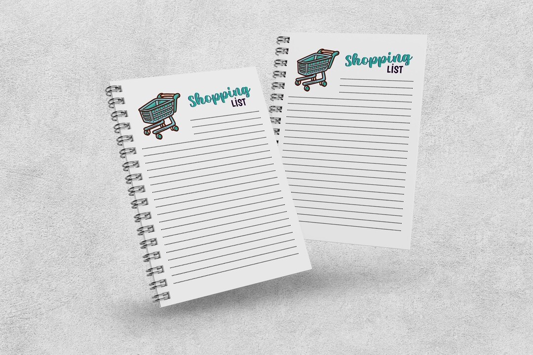 Printable Shopping List Paper, Digital Grocery List Home Planning, SVG ...