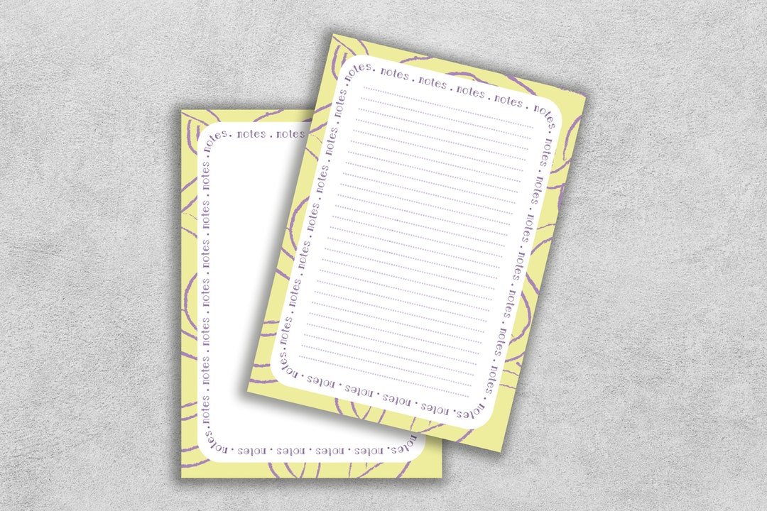 Printable Funny Note Paper, Lined/unlined Paper Template, SVG, JPEG ...
