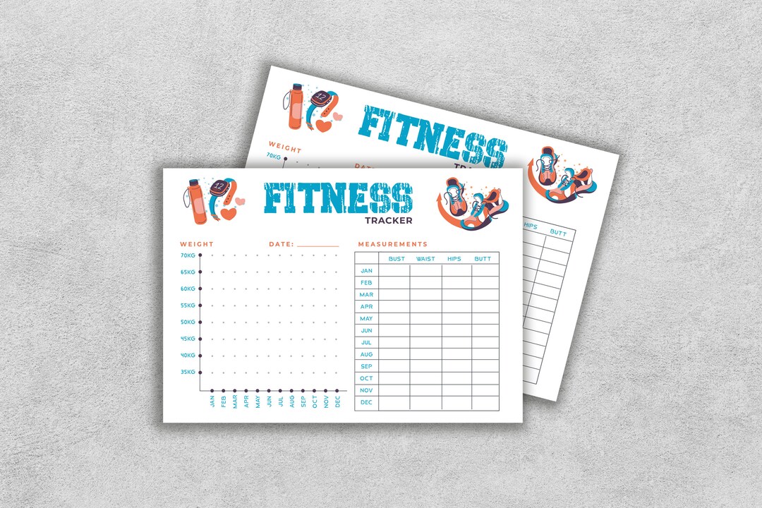Printable Fitness Tracker, Body Measurements Sheet, Workout Planner ...