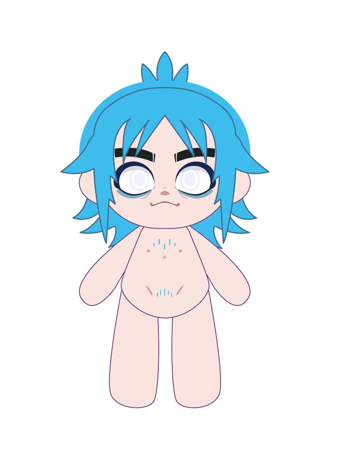 2D 20cm Fanmade Plush Doll – Pre-order Now | Inspired by Gorillaz ...