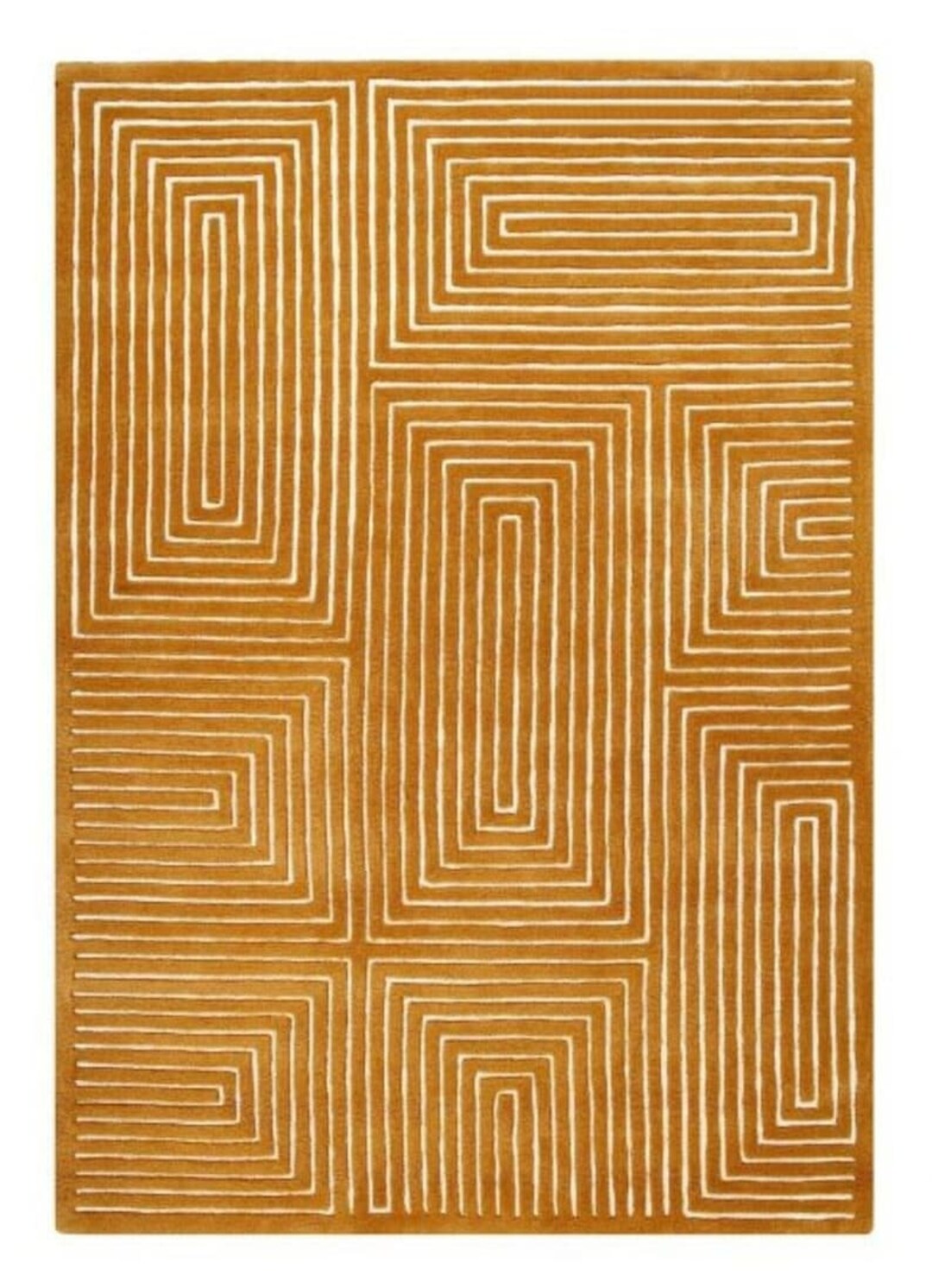 Hand Tufted Dark Green Wool Rug Cut & Loop Rug High and Low Pile Rug ...