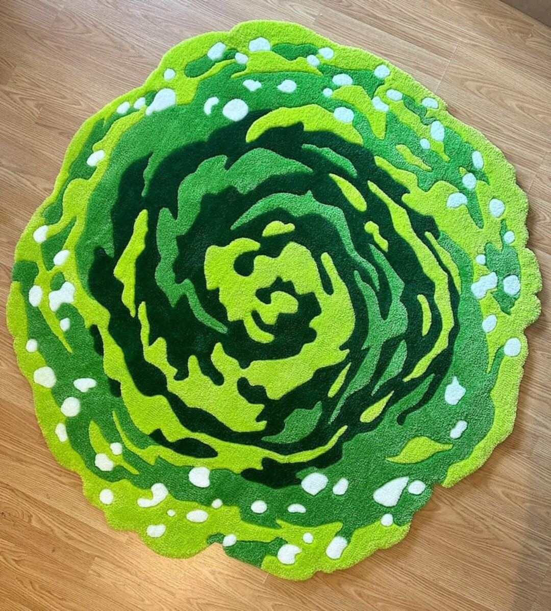 Rick and Morty Rug Portal Hand Tufted Rug Unique Gift Rugs for Handmade ...