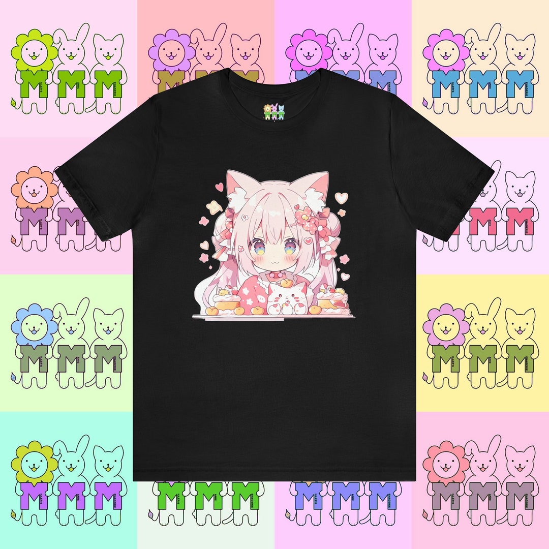 Cute Anime Cat Girl Neko Waifu Adorable Chibi Otaku Manga - Etsy