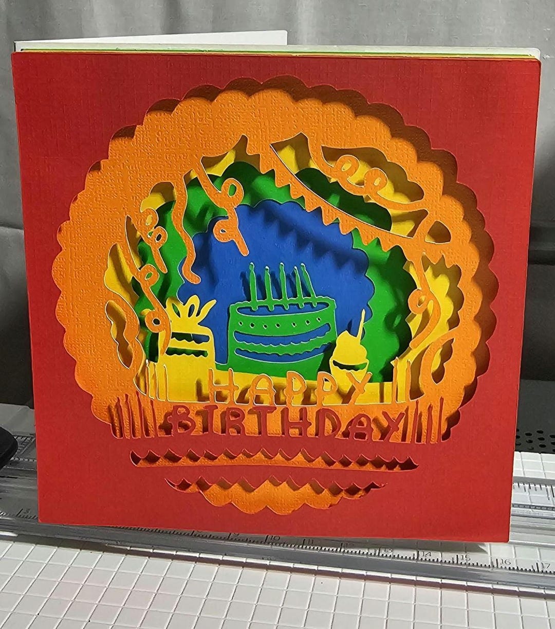 Layered 3D Shadow Box Birthday Card - Etsy