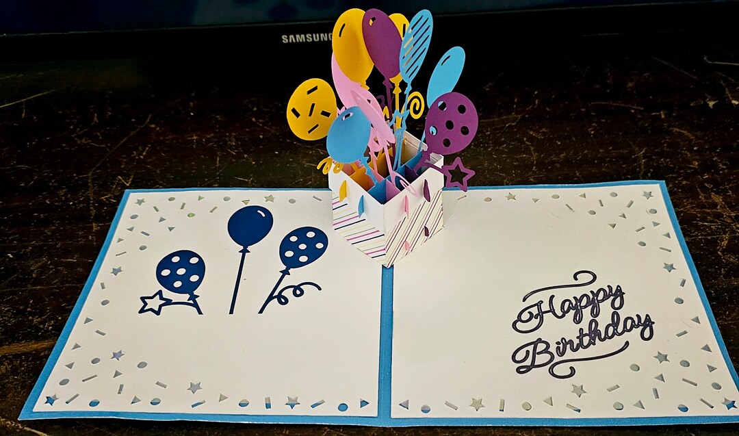 Cute Pop up Balloon Card - Etsy