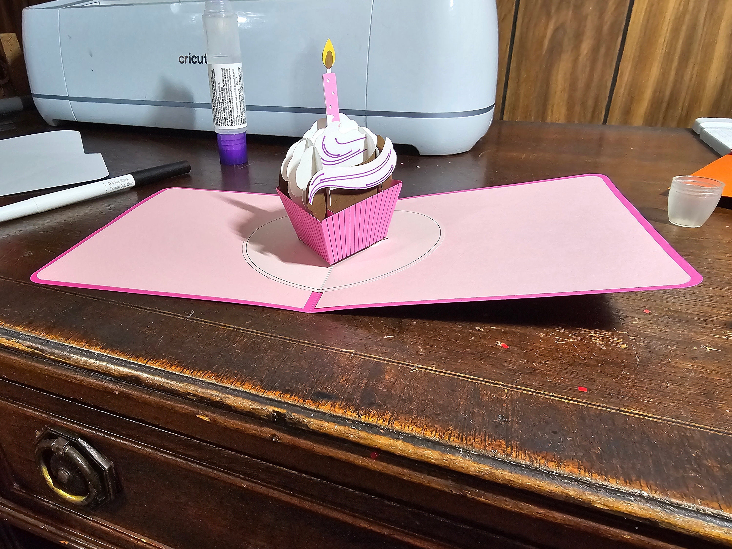 Pop-up Cupcake Birthday Card - Etsy
