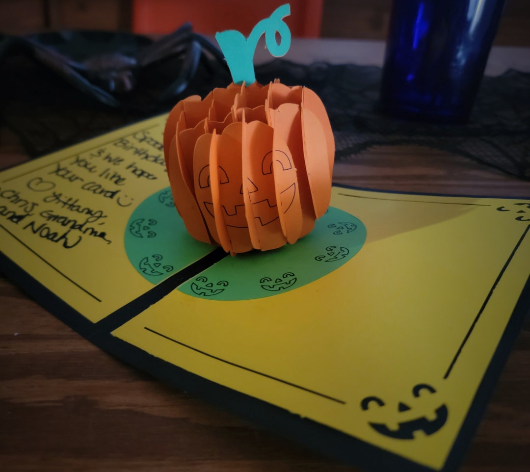 Pretty Pumpkin Pop up Card - Etsy