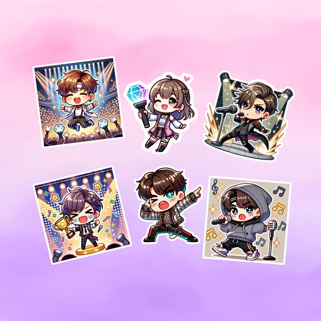 Chibi K-pop Stickers Set - Volume II | Cute Chibi Stickers for Kpop ...