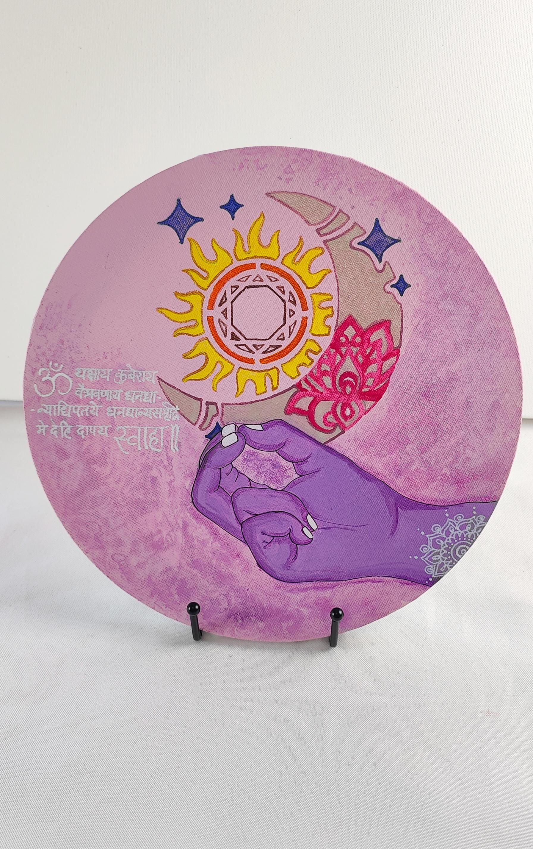 Mudra Art, Kuber Mudra Painting, Spiritual Art, Metallic Paints ...
