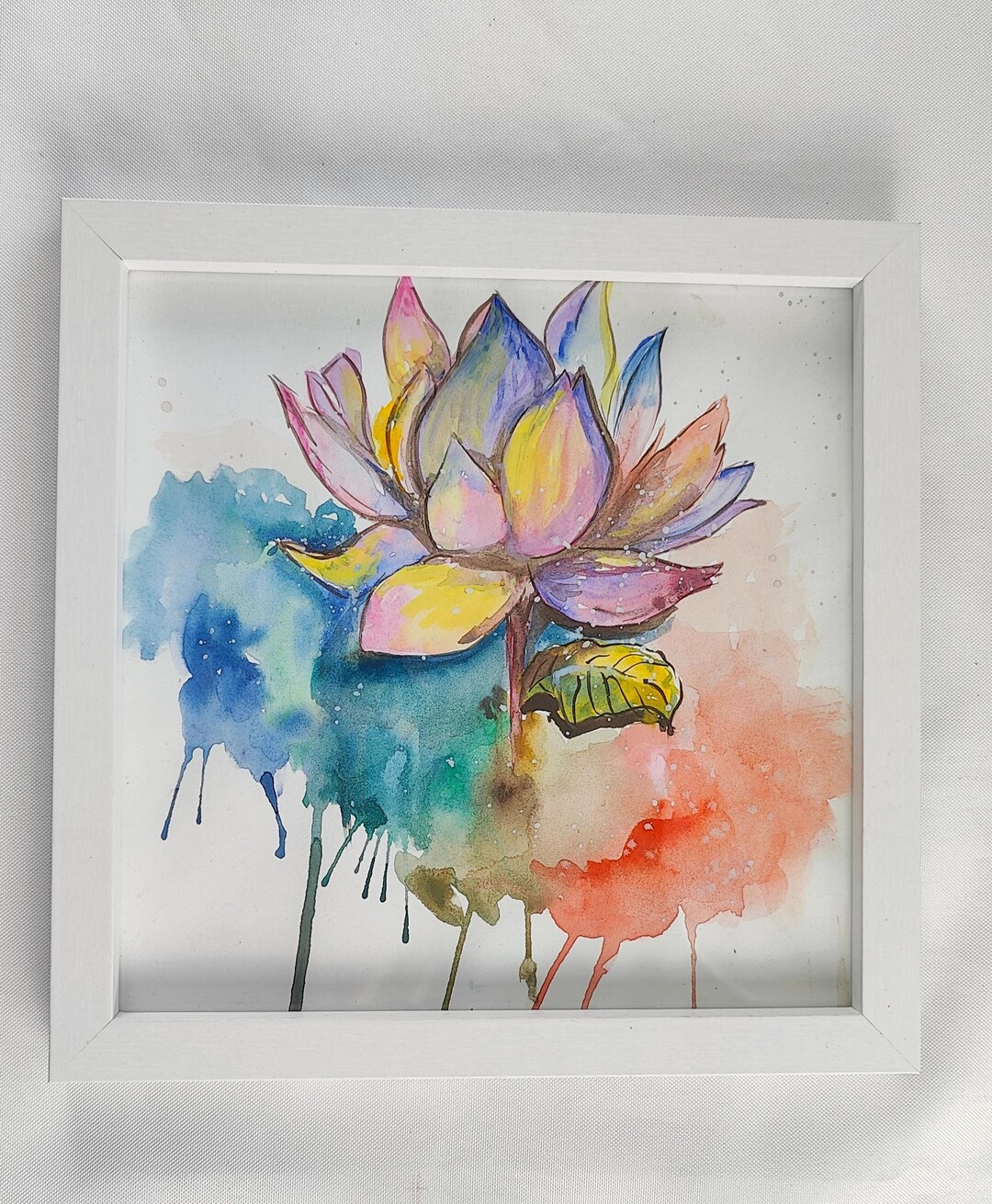 Lotus Painting, Abstract Art, Acrylic Painting, Lotus Art, Flowers ...