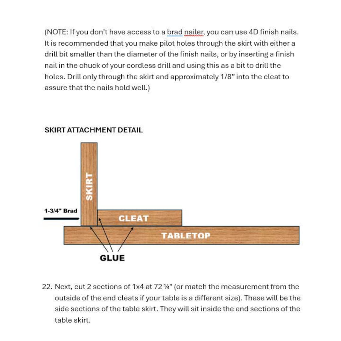 Plans and Instructions for Wood Table Topper to Cover 30" X 72" Folding ...