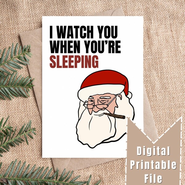 Funny Santa Card - Etsy