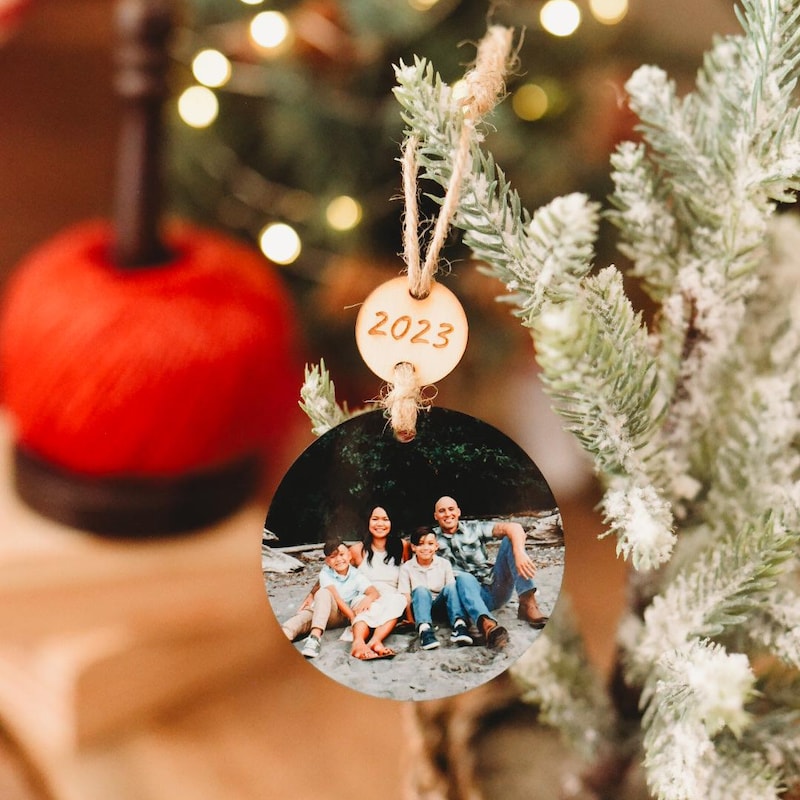 Two Photo Wood Ornament - Etsy