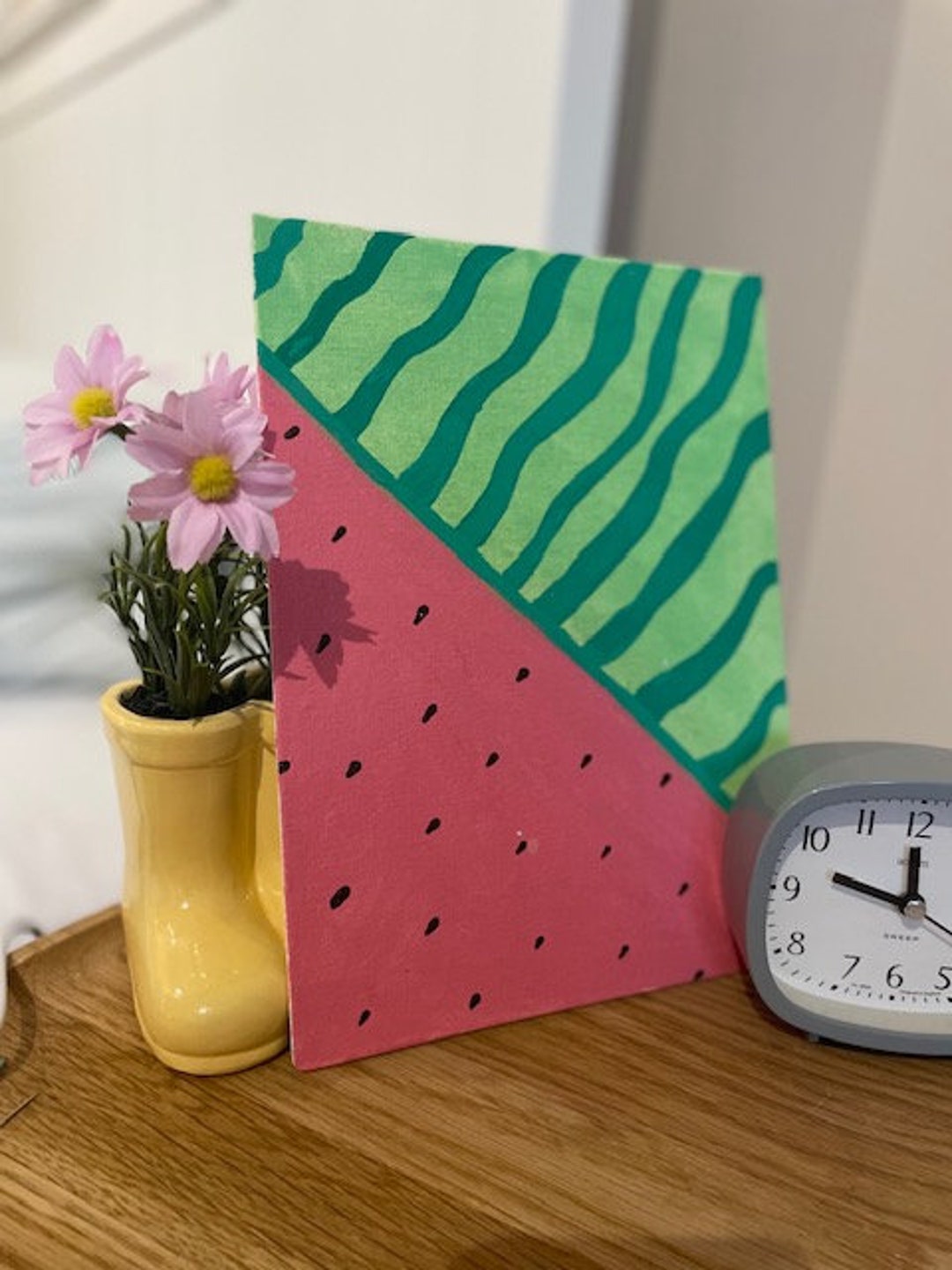 Watermelon Acrylic Painting on Canvas Board - Etsy