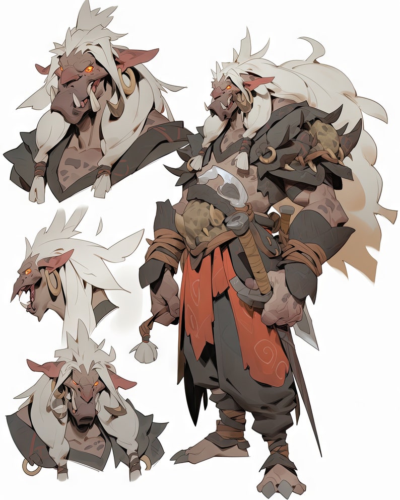 Custom Stylized Character Concept Art Illustration Dnd Fantasy Character Design Rpg