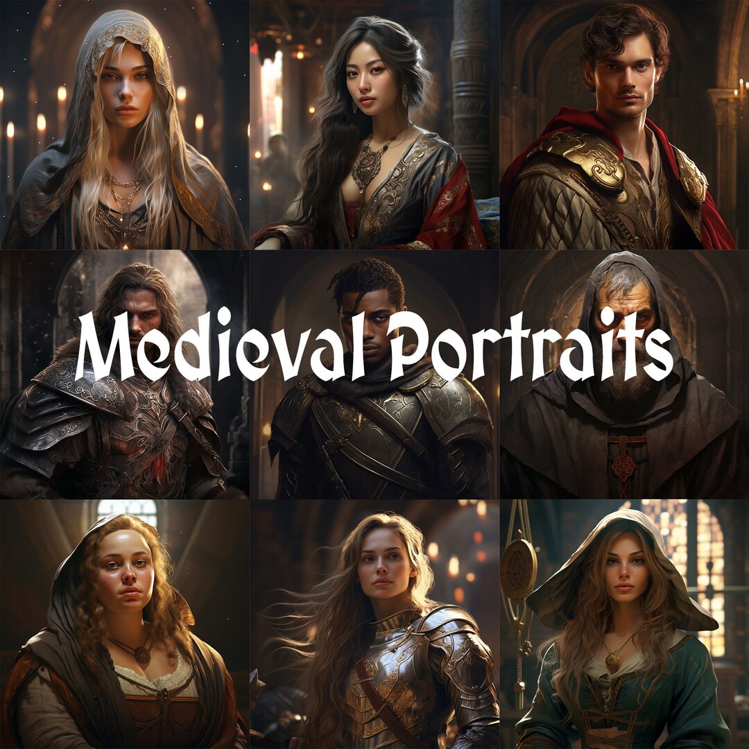 40 Medieval Portraits, Fantasy Portraits, Dark Fantasy, Dnd, Board Game ...