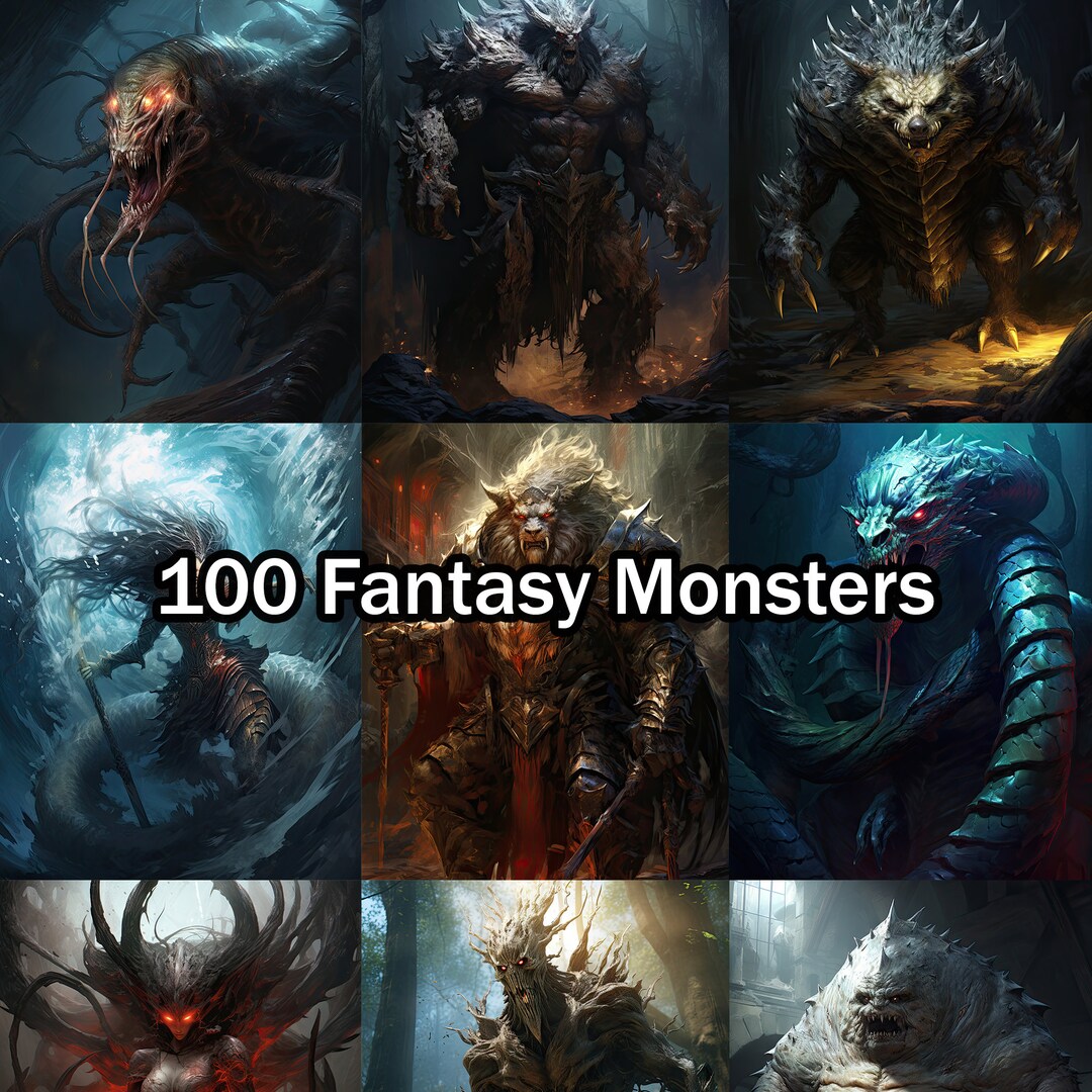 100 Fantasy Monsters, Fantasy Creatures, Dnd, Concept Art, Character ...