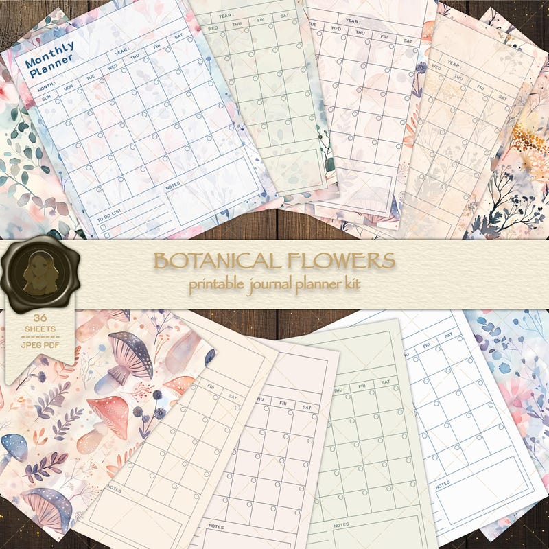 Botanical Planner - Etsy