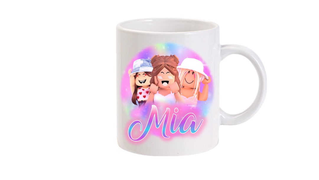 Personalised Ceramic Gift Mug ROBLOX GIRLS Theme - Etsy