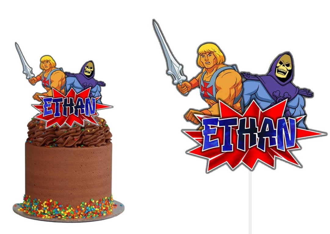 HE-MAN THEME Personalised Cardstock Cake Topper - Etsy
