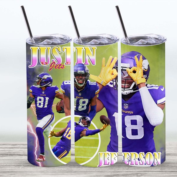 Justin Jefferson Tumbler Png - Etsy