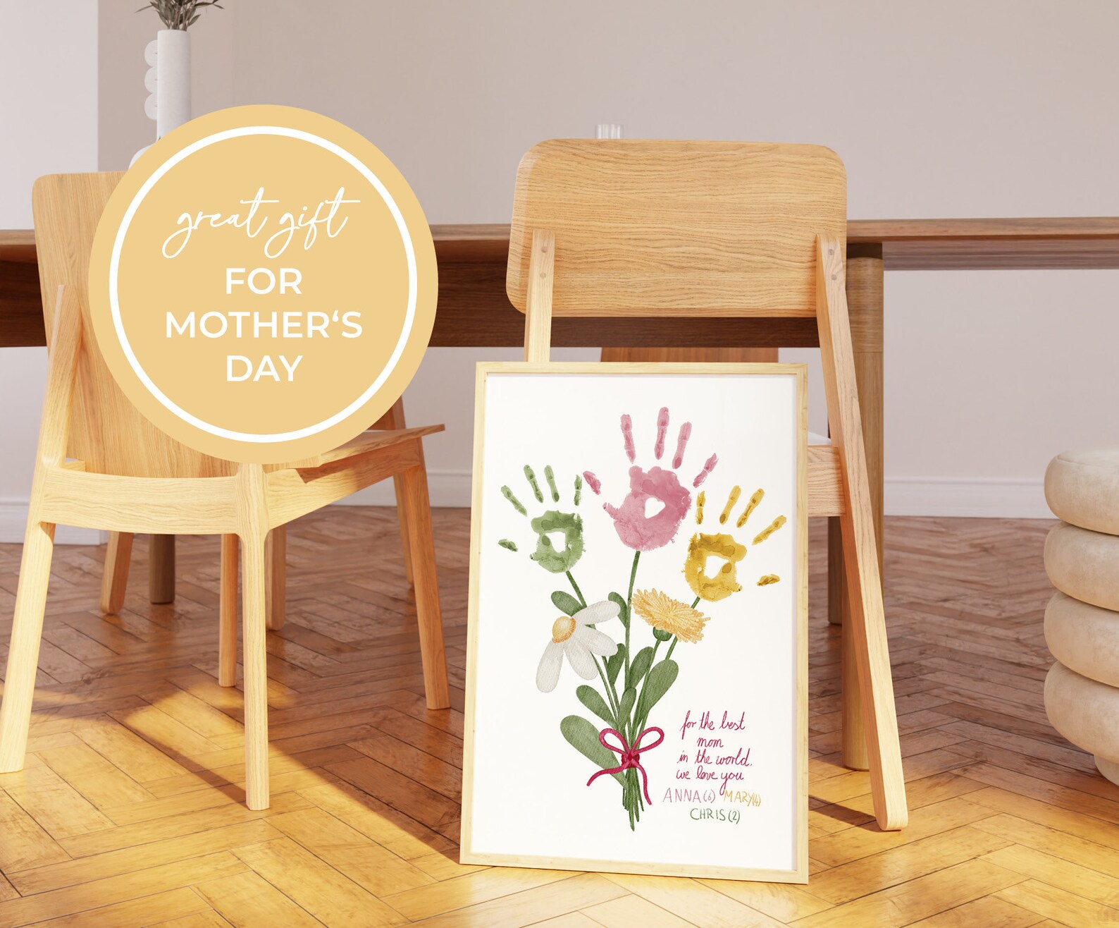 Mothers Day Gift Digital Download Printable Template for Handprint ...