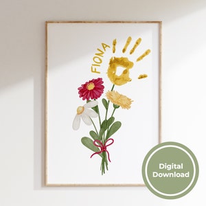 Mother’s Day Gift - Digital Download - Printable Template for Handprint ...