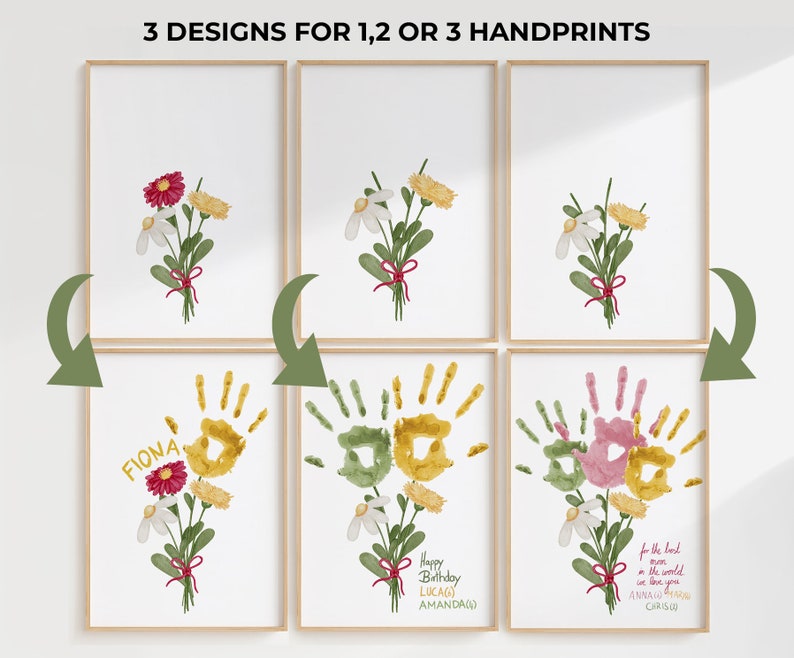 Mother’s Day Gift - Digital Download - Printable Template for Handprint ...