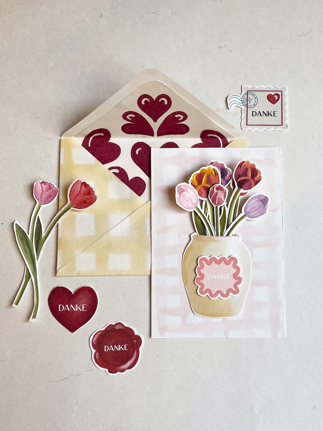 Thank You Card as a Printable Template | Thank You Gift With Hand ...