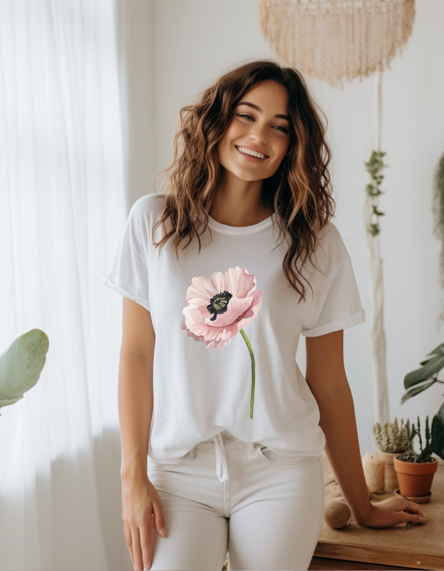 Minimalist T-shirt, Spring Flowers, Women's Clothing, Spring Fashion ...