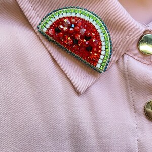 Palestinian Flag Brooches, Handmade Watermelon Pins, Beaded Jewelry ...