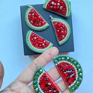 Palestinian Flag Brooches, Handmade Watermelon Pins, Beaded Jewelry ...