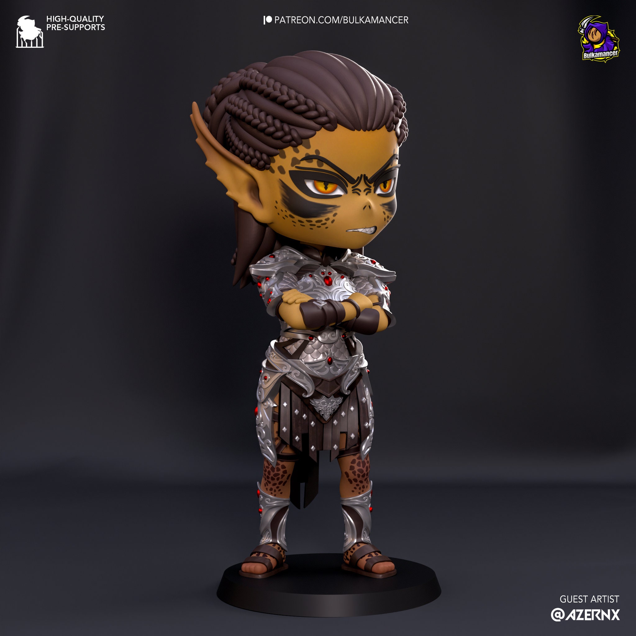 Chibi Laezel - Githyanki Warrior - Baldur's Gate 3 Inspired - 3D ...