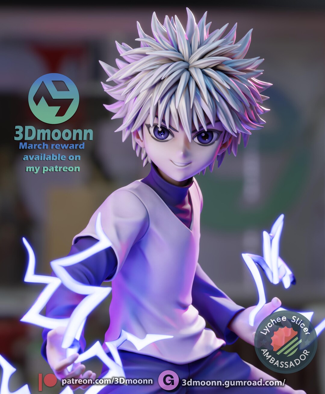 Killua Zoldyck Godspeed Figure | Hunter X Hunter | 3dmoonn Sculpt | 1/6 ...