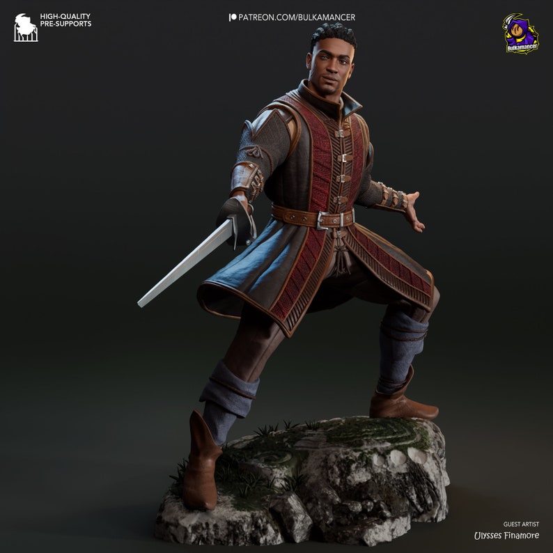Wyll: the Dual-natured Warlock of Baldur's Gate 3 - 1/8 Scale - 23.5cm ...