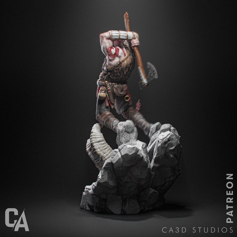 Kratos - the God of War Unleashed: 1/12th Scale Resin Figure by CA3D ...