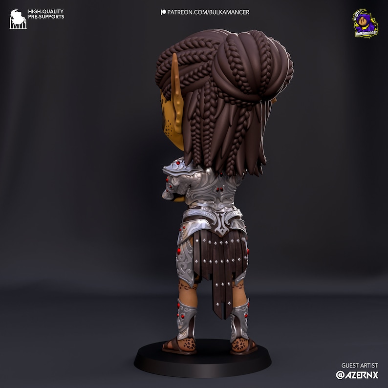 Chibi Laezel - Githyanki Warrior - Baldur's Gate 3 Inspired - 3D ...