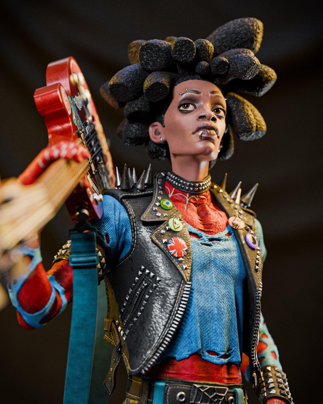 Punk Rock Spider 1/6 Scale 3D Printed Figure Kit - Iconic Rebel Style ...