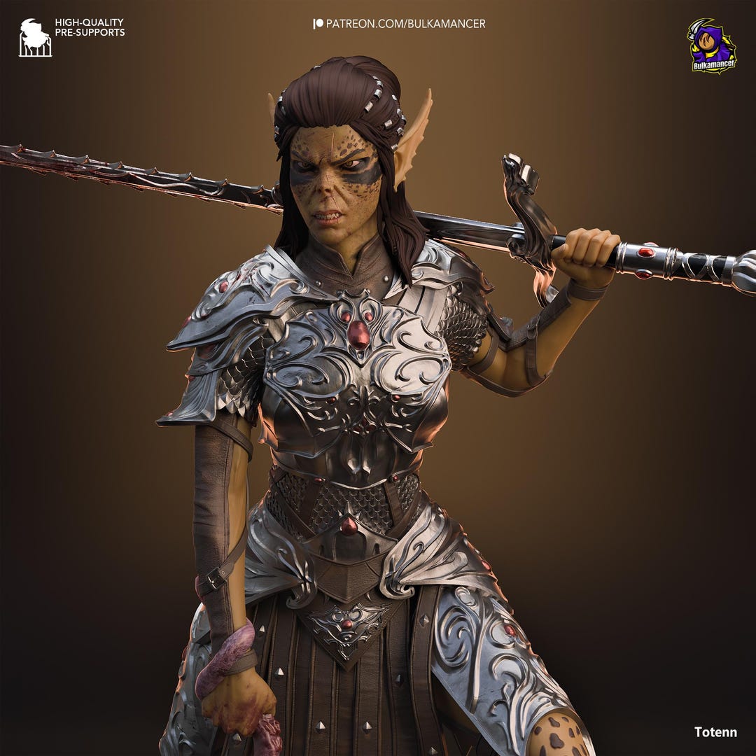 Lae'zel - Fierce Githyanki Warrior - Baldur's Gate 3 - 1/8 Scale Model ...