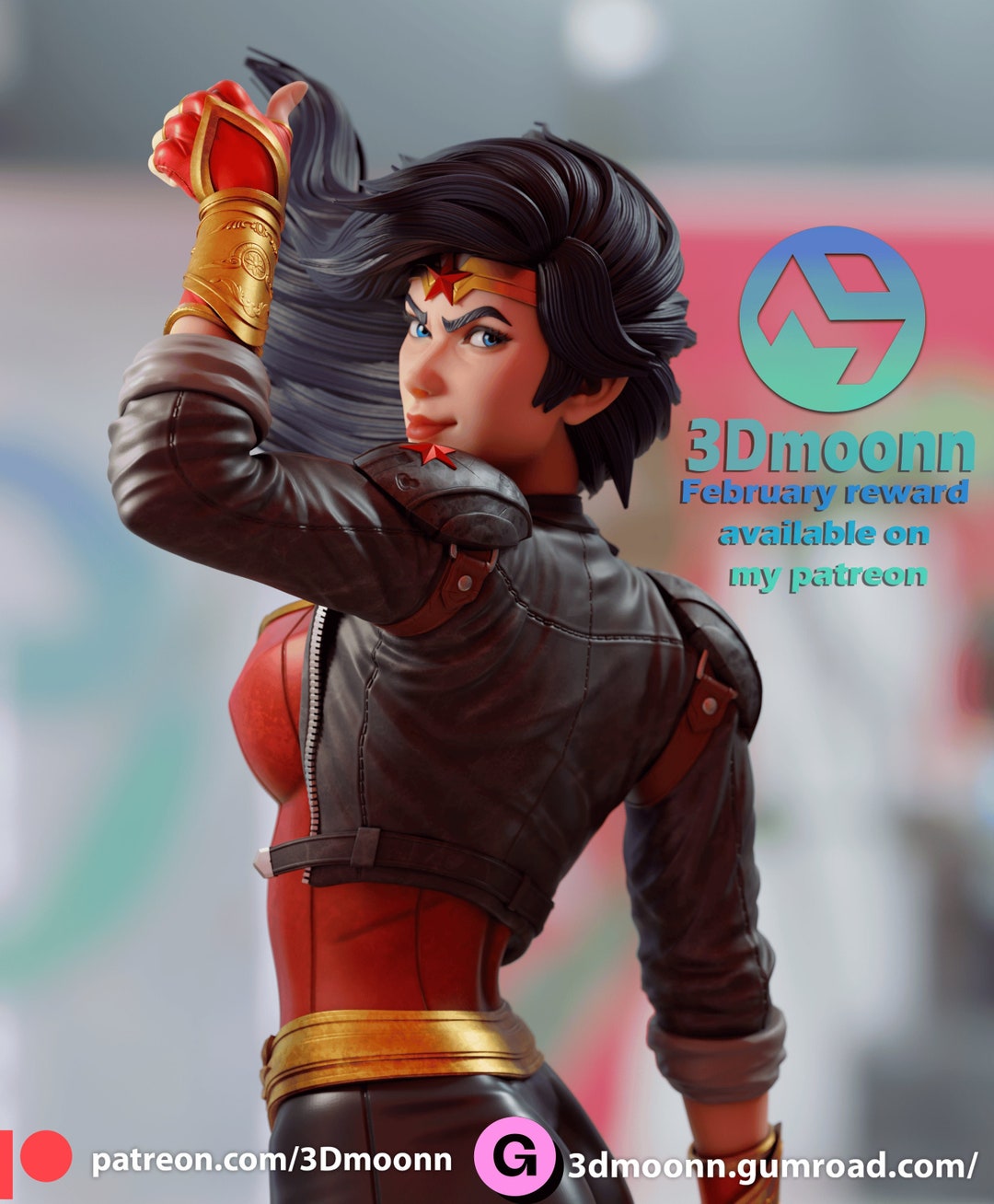 Amazonian Princess Warrior Figure by 3dmoonn - 1/6 Scale Unpainted 3D ...