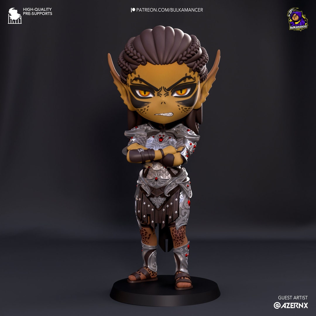 Chibi Laezel - Githyanki Warrior - Baldur's Gate 3 Inspired - 3D ...