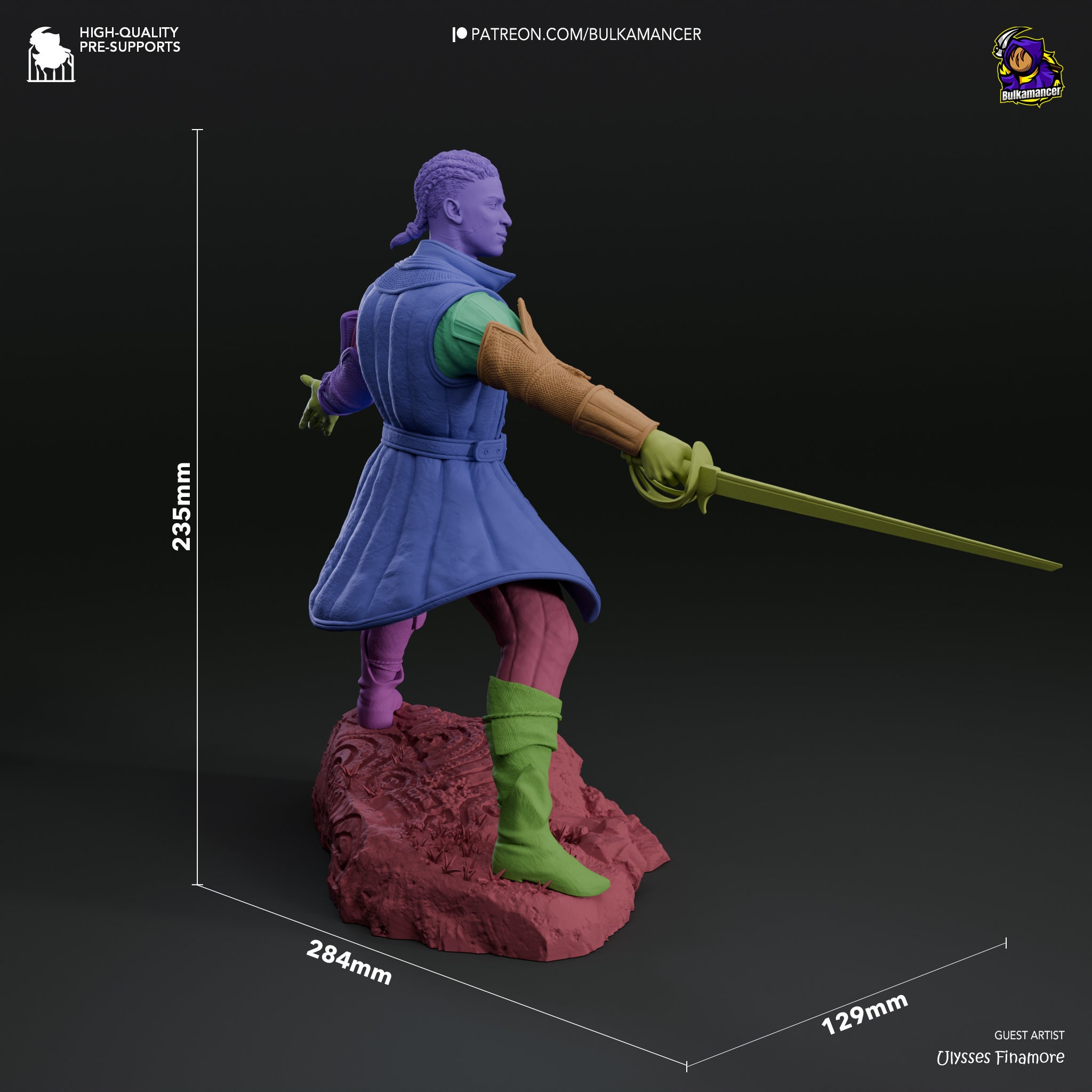 Wyll: the Dual-natured Warlock of Baldur's Gate 3 - 1/8 Scale - 23.5cm ...