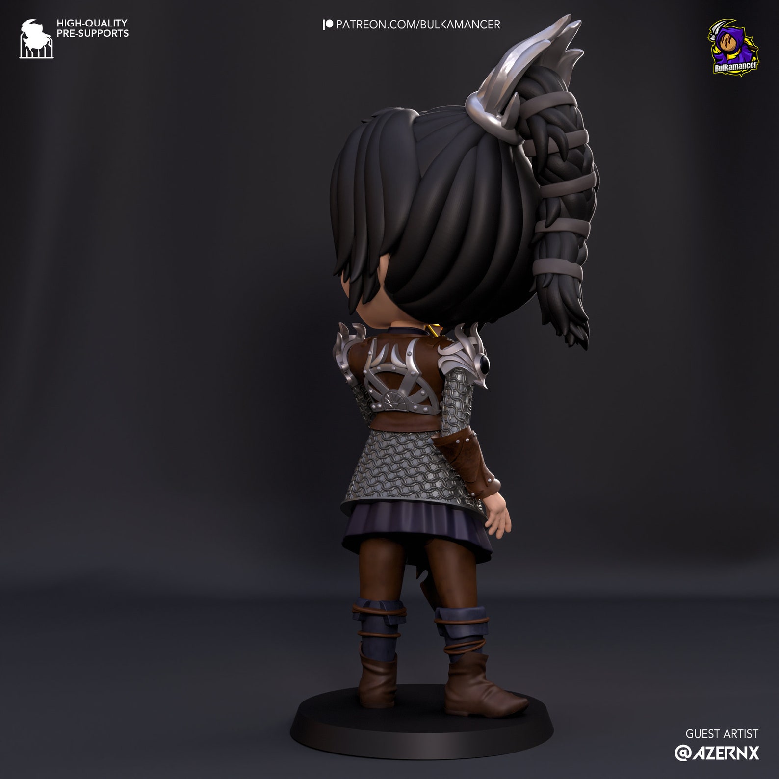 Chibi Shadowheart Cleric Statue - Baldur's Gate 3 Inspired - 3D Printed ...